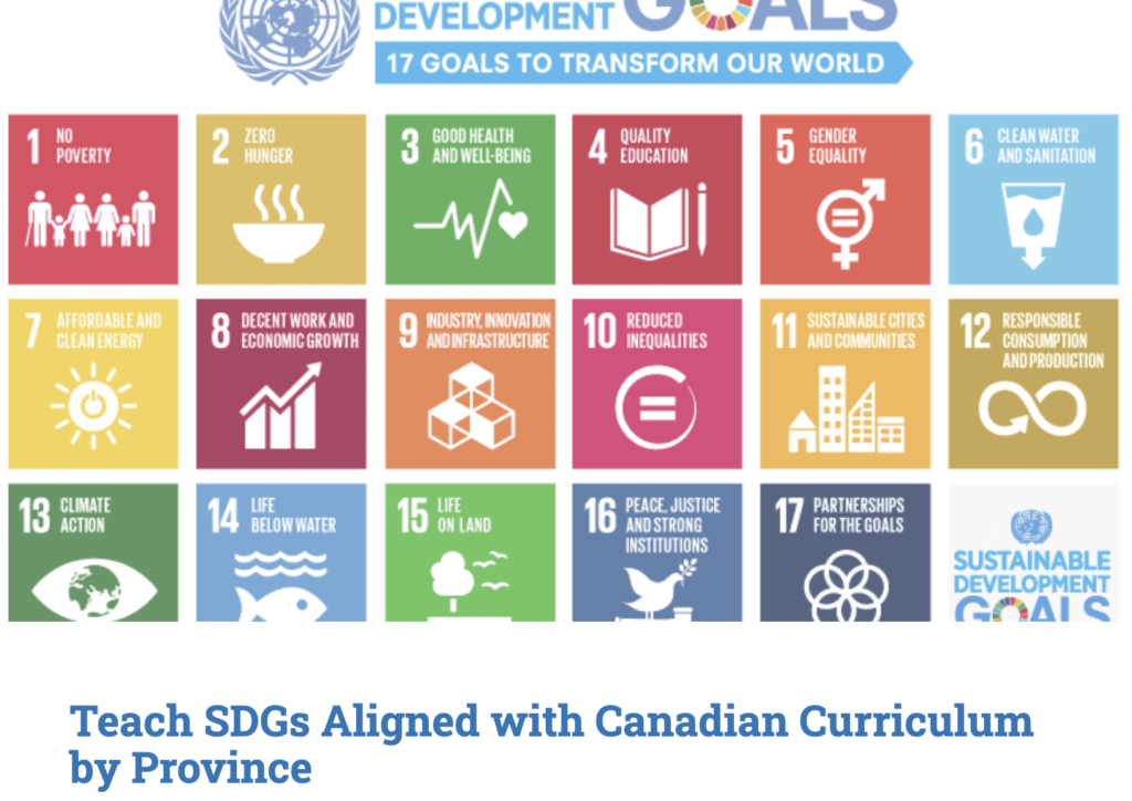Teach SDGs Aligned with Canadian Curriculum by Province - SDG Cities